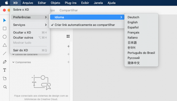 Como alterar o idioma do Adobe XD - Conrado Diório